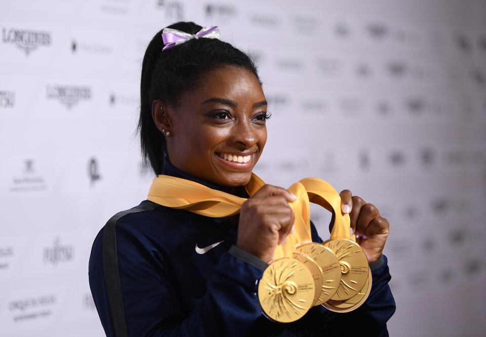 Simone Biles Looks Cute With Two Braids Enjoying a Date in Miami with ...