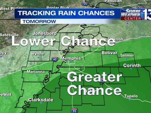 Rain chances continue throughout the week in the Mid-South
