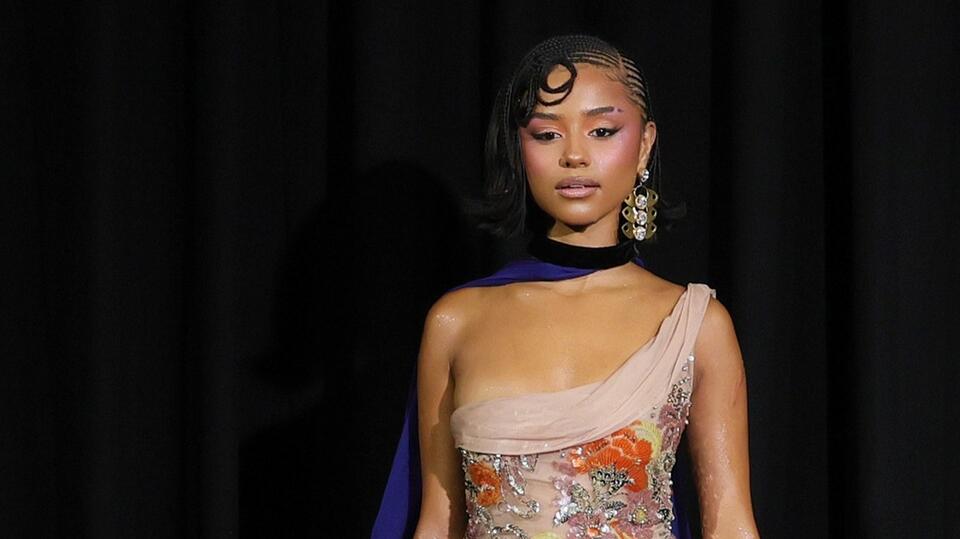 Tyla Poses in Sparkling Minidress on PFW - NewsBreak