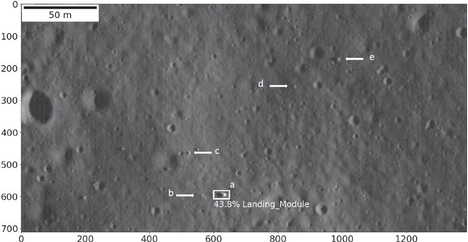 Possible identification of the Luna 9 Moon landing site using a novel ...