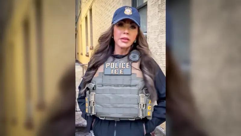 Kristi Noem calls human beings 'dirtbags' as she cosplays as ICE agent in New York City - NewsBreak