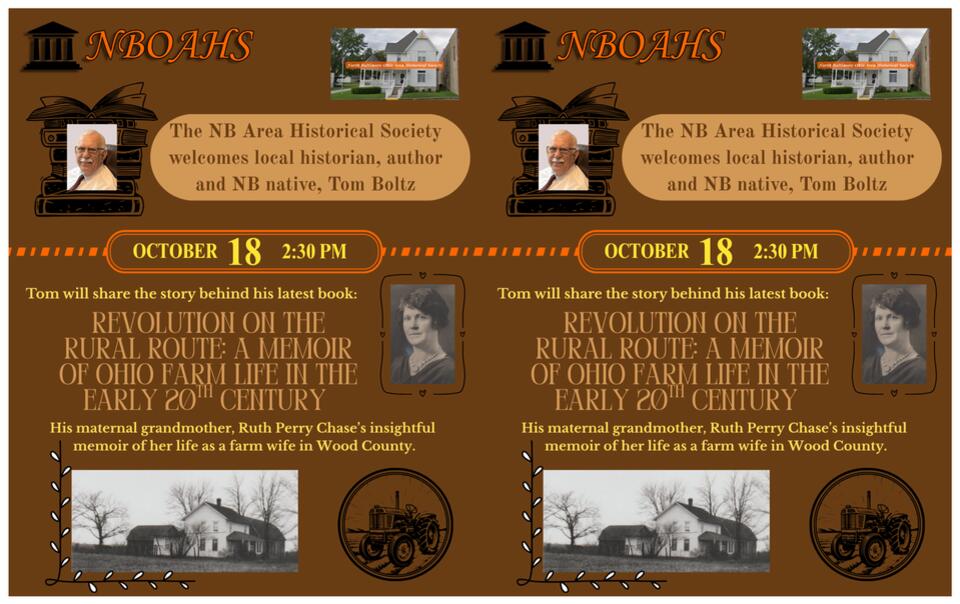 North Baltimore Historical Society to welcome Tom Boltz, author - NewsBreak