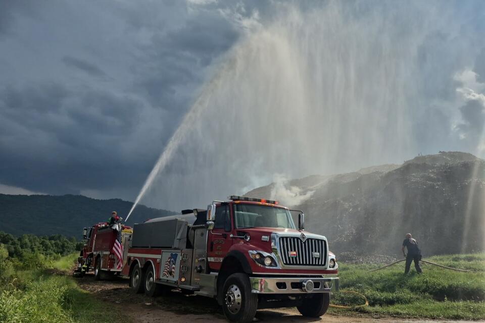 Mulch fire at TBD Landfill sends smoke across Haywood County - NewsBreak