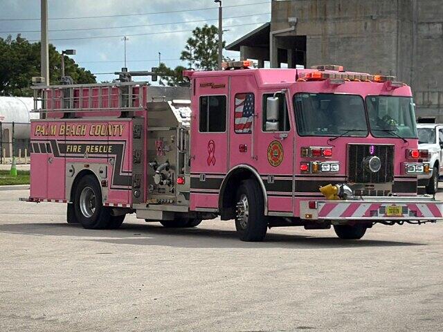 Fire Rescue unveils pink fire truck for breast cancer awareness - NewsBreak