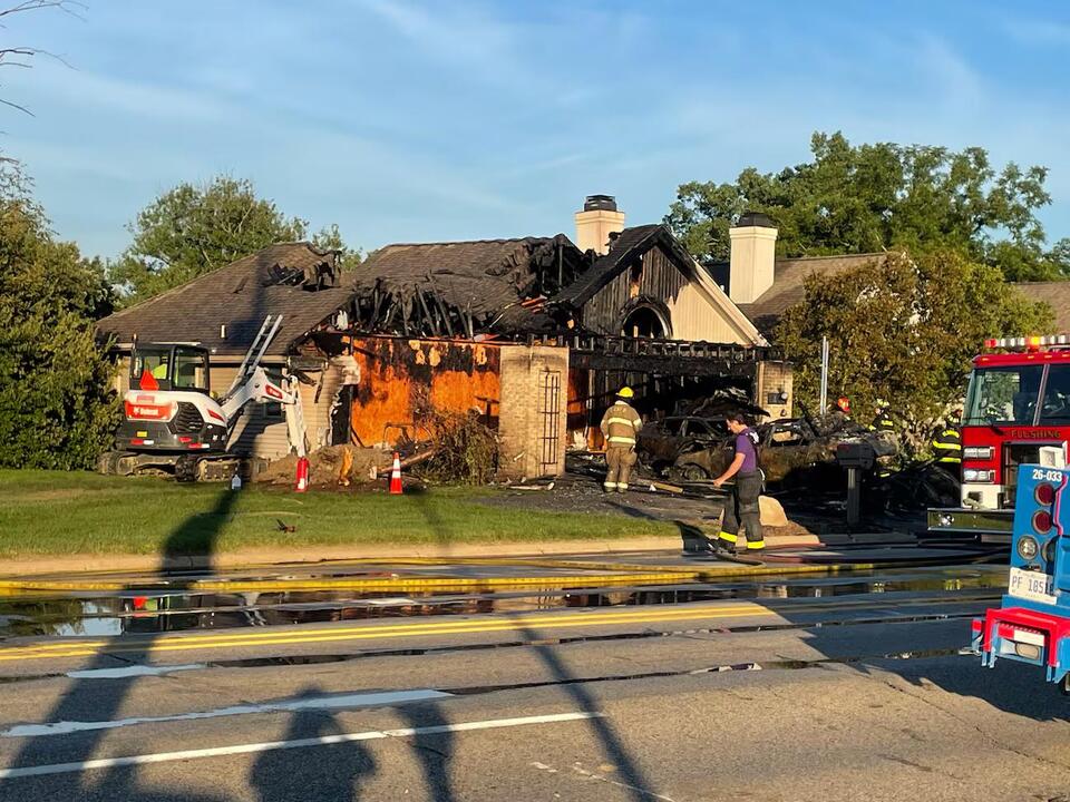 Car crashes into Flushing home, causes fire - NewsBreak