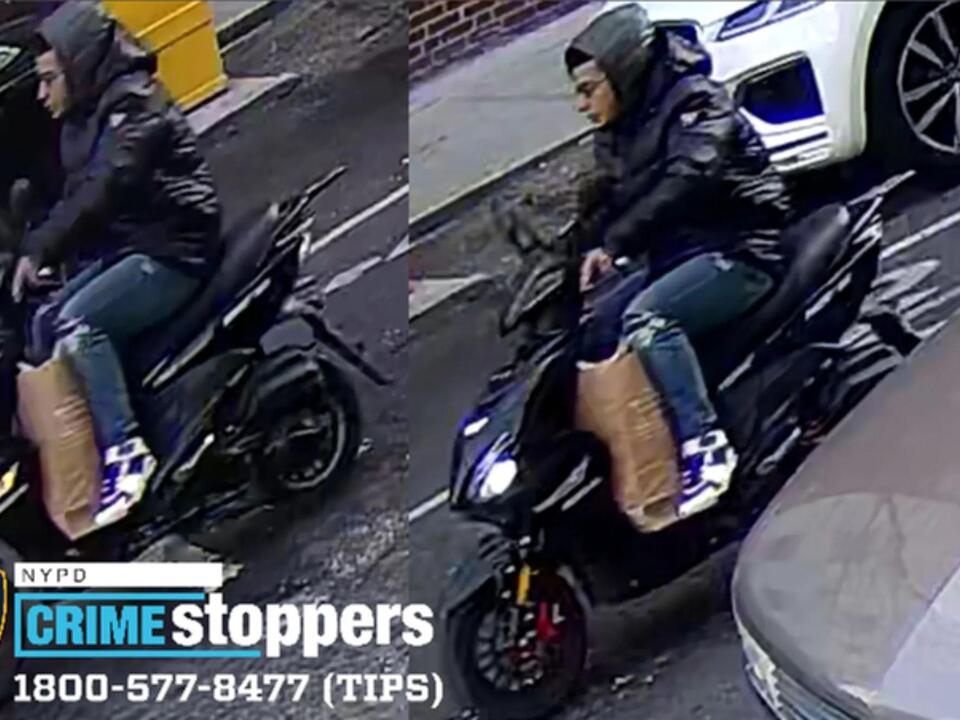 Reckless moped rider hits and injures NYPD cop during traffic stop