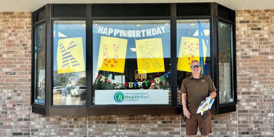 Waverly community honors longtime UPS driver with signs, cards and his ...