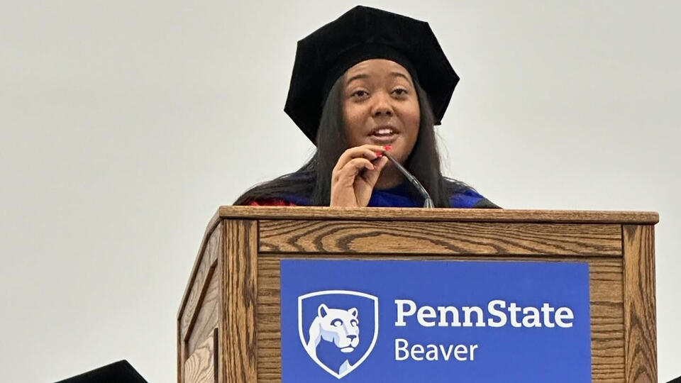 Dr. Maura Francis gives commencement speech at Penn State Beaver spring ...