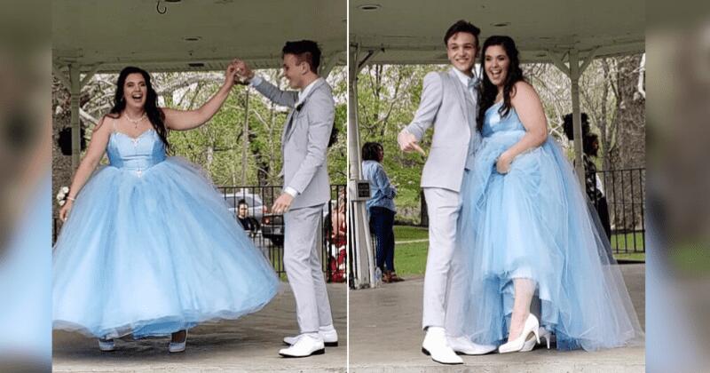 Teen sews stunning dress for his prom date who couldn't afford her ...