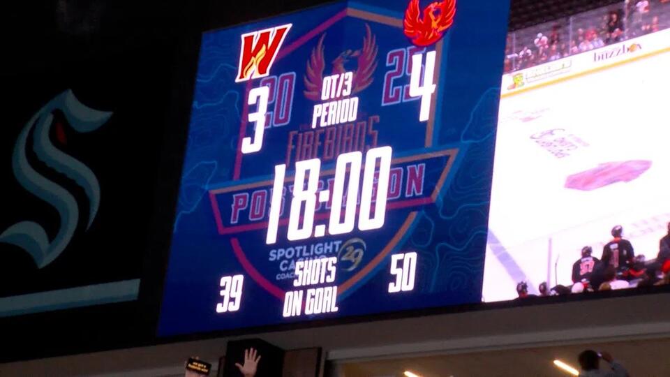 Coachella Valley Firebirds defeat Calgary Wranglers 4-3 in triple overtime of Game 1 - NewsBreak