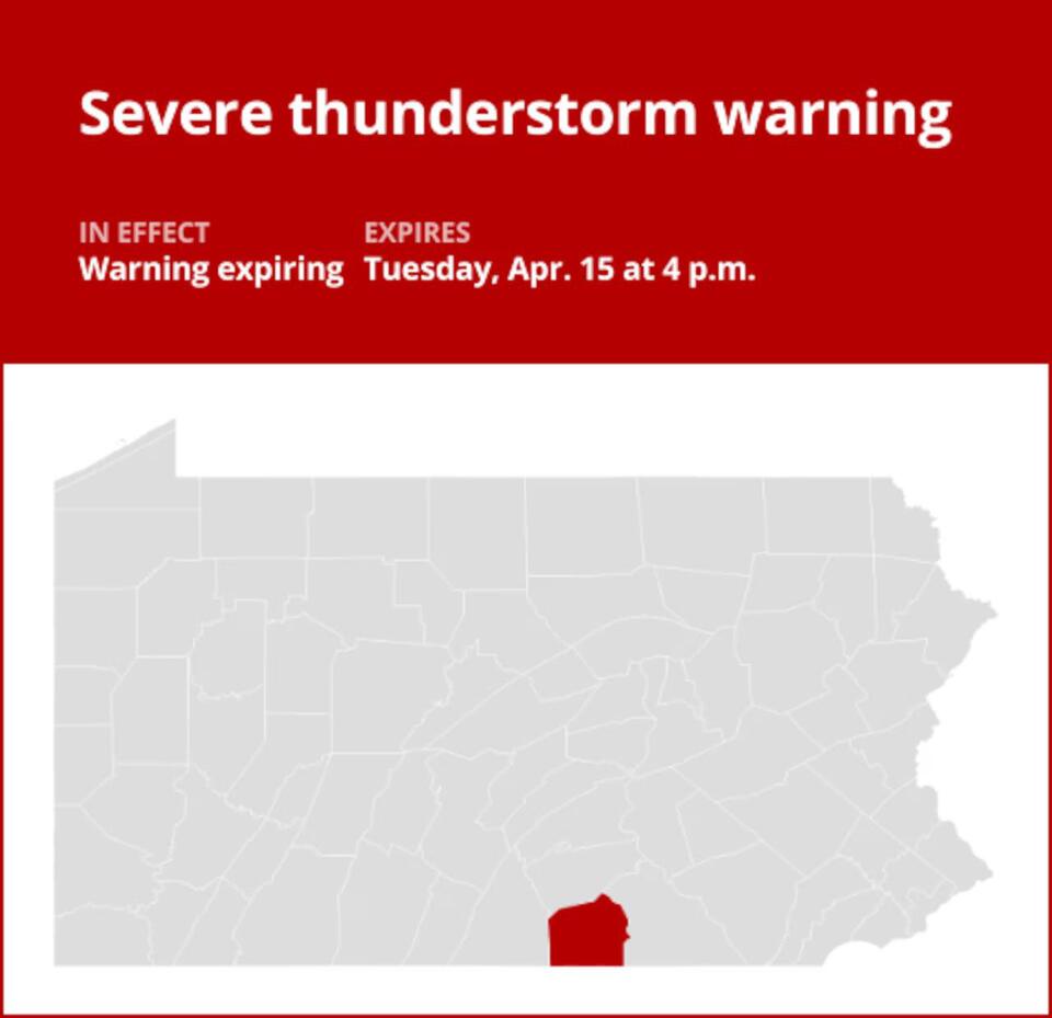 Update: Severe thunderstorm warning previously issued for Adams County ...