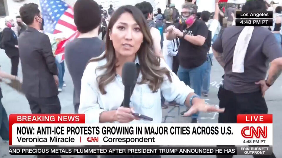 CNN’s Veronica Miracle Hit With Pepper-Spray Bullet on Live TV (VIDEO ...