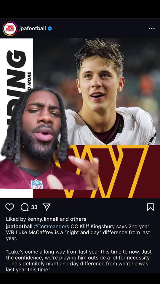 NFL Breakout Prediction Washington Commanders WR Luke Mccaffery ...