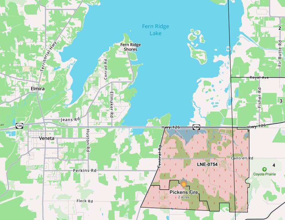 Fire near Fern Ridge Lake prompts evacuations - NewsBreak