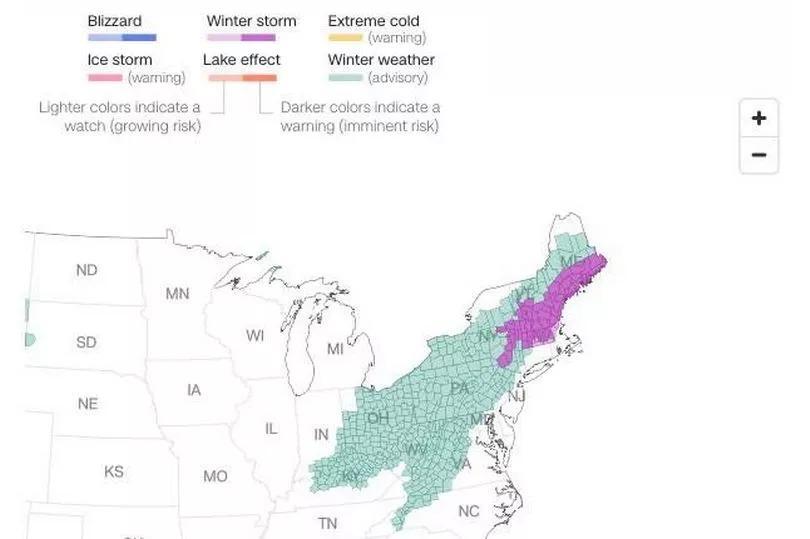 Bomb cyclone hits New York and Philly as third major snowstorm in a ...