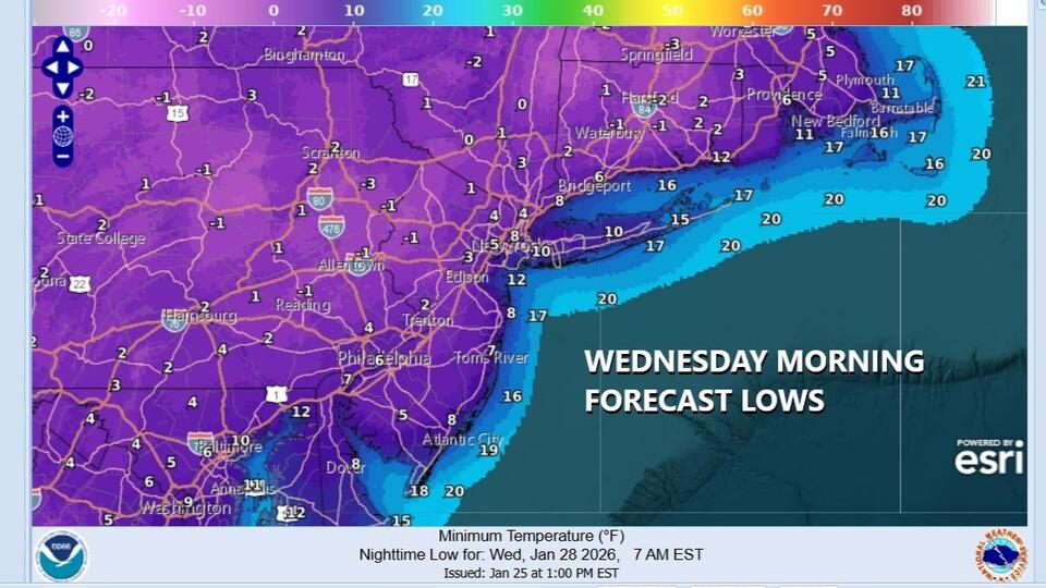 Bitter cold Southeast New York, Long Island & watching for weekend ...