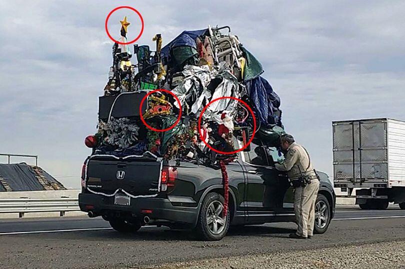 Police stunned after pulling over 'Grinch car' piled high with ...