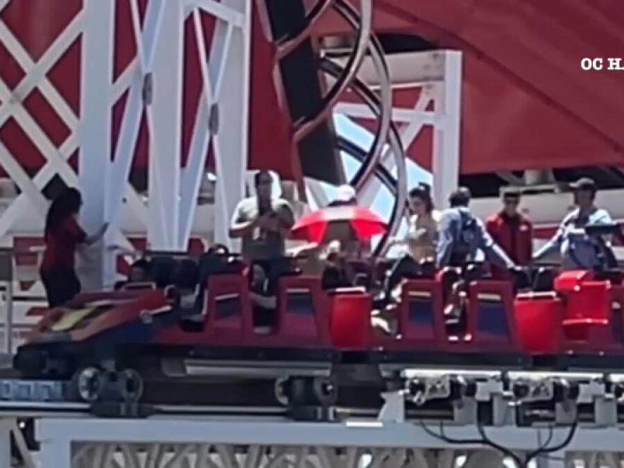 Riders stuck on Incredicoaster at Disney California Adventure