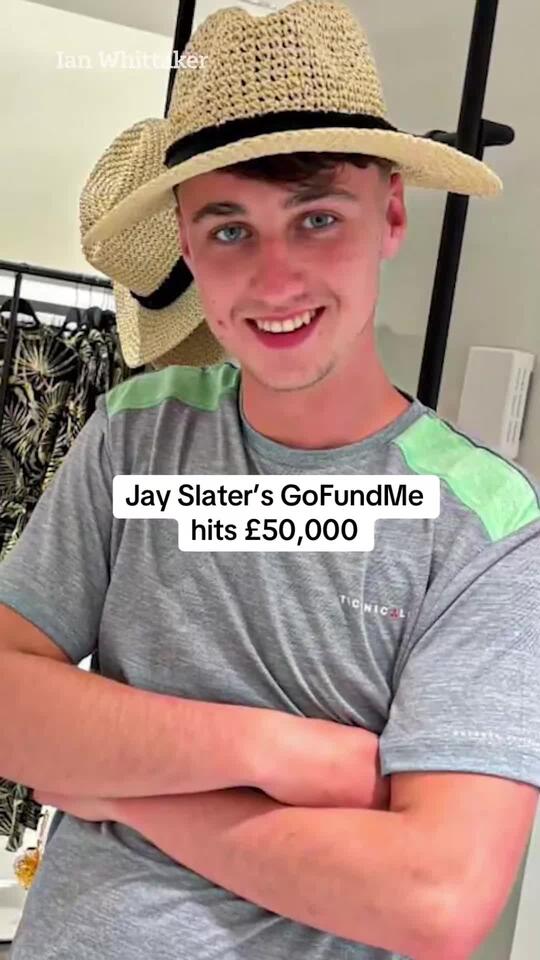 A fundraiser set up to support Jay Slaters family in Tenerife has hit £50,000 and mum reveals ...