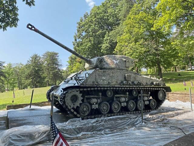 Refresh of Sherman tank on display in Monessen nears completion