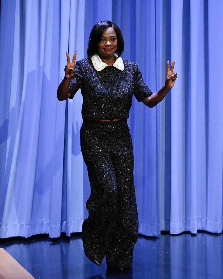 Viola Davis Wore Sandro On The Tonight Show Starring Jimmy Fallon ...