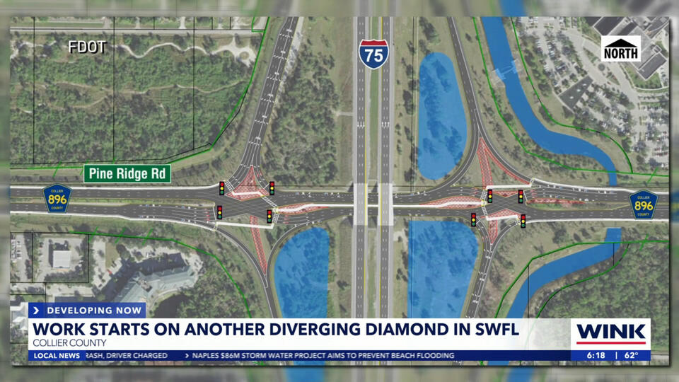 Construction continues on Collier County diverging diamond - NewsBreak