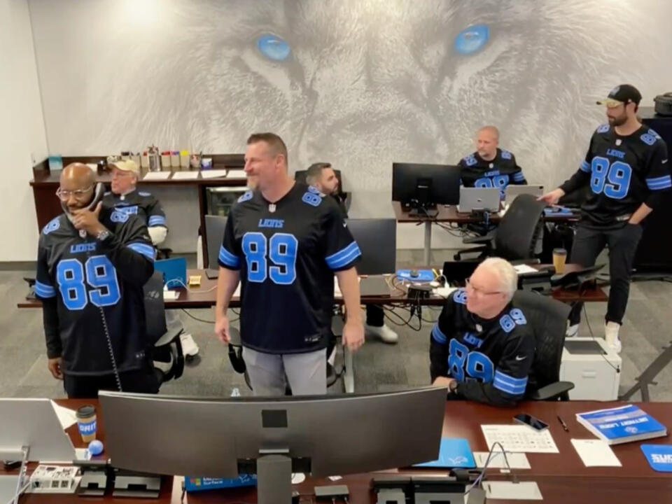 Everyone in the Detroit Lions’ Draft Room is Wearing the Same Jersey on ...
