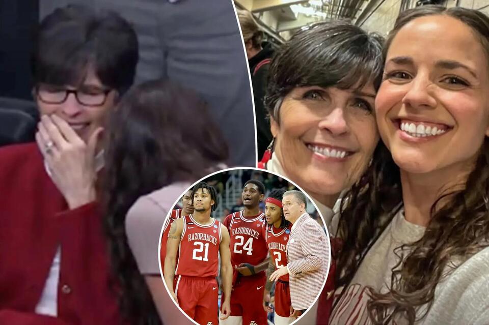 John Calipari’s wife and daughter in tears after Arkansas’ March ...