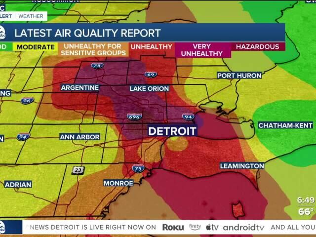 Fireworks smoke, fog leave metro Detroit's air quality very unhealthy