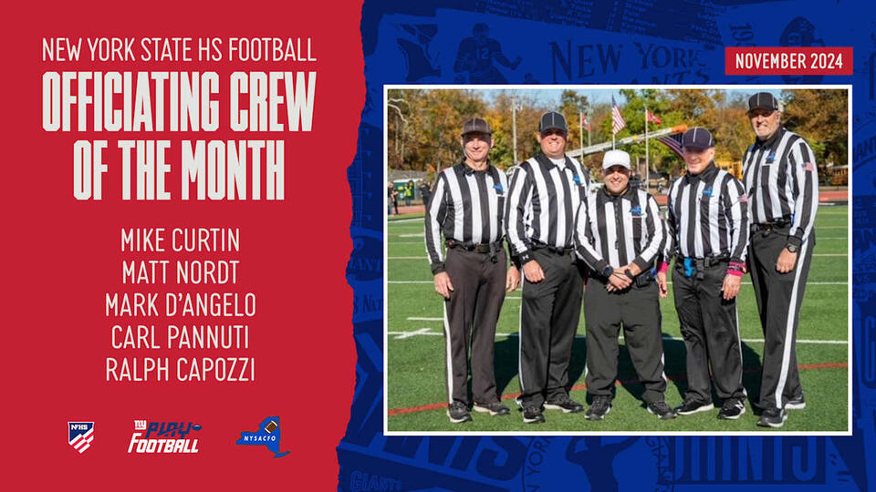 Giants celebrate New York State's High School Football Officiating Crew ...