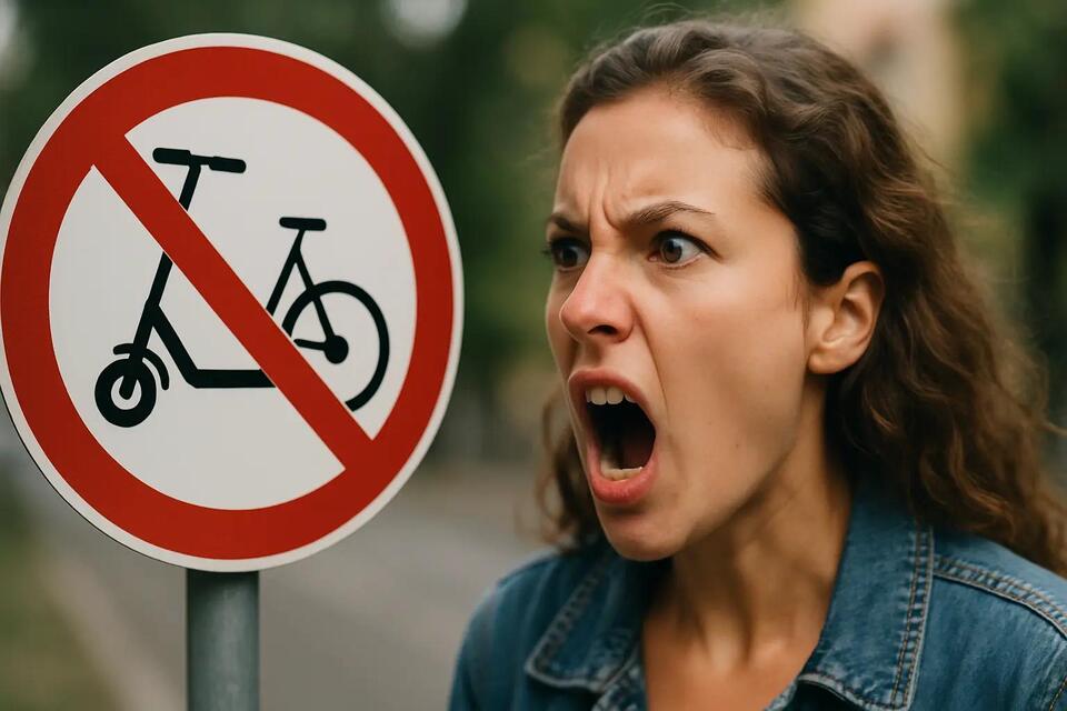 No more electric scooters or bikes: the new road sign you must ...