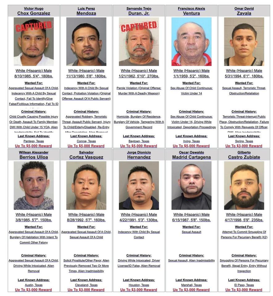 DPS arrests two fugitives, repeat offenders on 'most wanted' criminal ...
