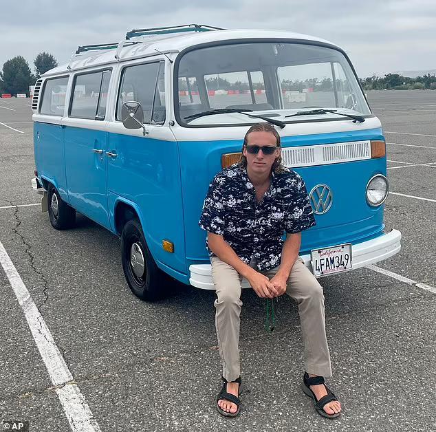 The camper van that survived the flames: Amazing picture shows how ...