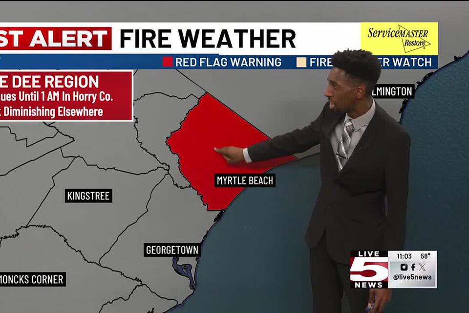 VIDEO: Red Flag Fire Alert in effect across South Carolina amid ...
