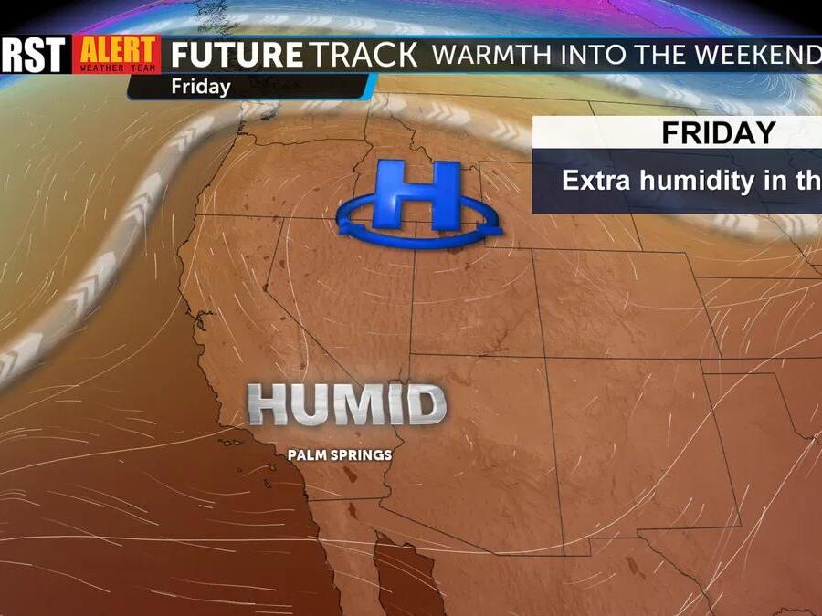 A warm Thursday with more humidity joining Friday