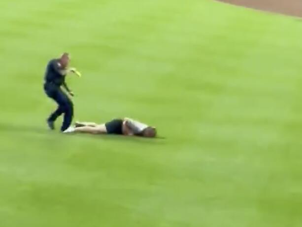 WATCH: Cincinnati Reds Fan Gets Tased By Security After Storming the ...