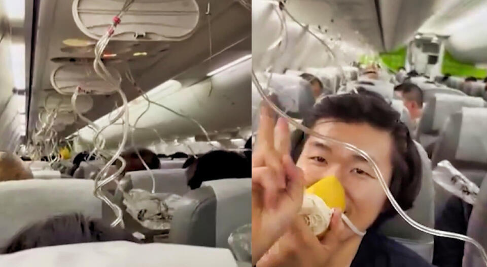 Terrifying Video Shows Crew Members Crying, Oxygen Masks Deployed As ...