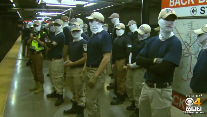 White supremacist group Patriot Front marches through downtown Boston ...