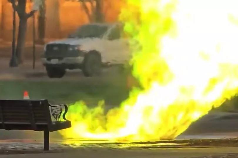 Huge explosion at Texas Tech University sends green flames shooting out ...