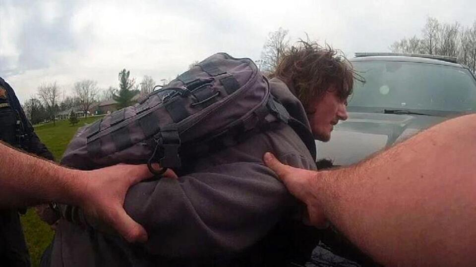 Video shows man being taken into custody after allegedly stabbing mom ...