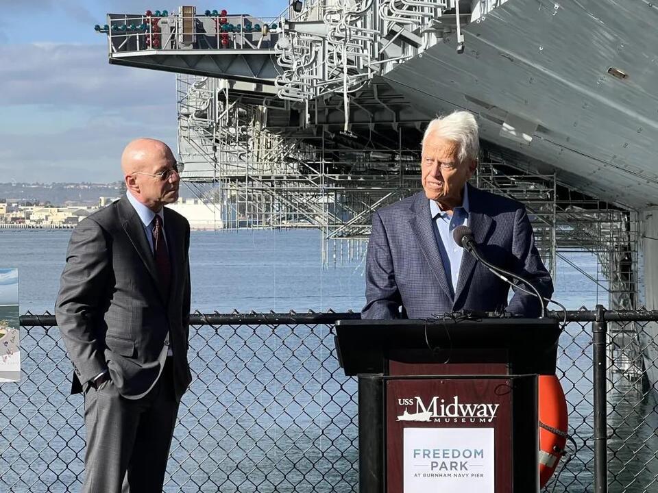 USS Midway Honors Philanthropist Malin Burnham with Gift-Matching ...