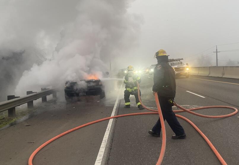 Eugene Springfield Fire extinguishes vehicle fire on westbound Beltline ...