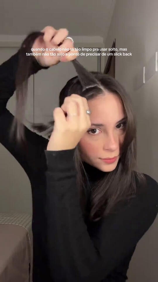 pode entrar o 💋⭐️ meio preso ⭐️💋 esse penteado faço em 5 minutos quando ...