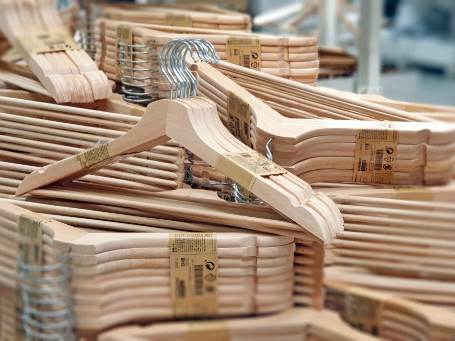 DIYer Transforms Ikea Wooden Hangers Into the Most Stunning Laundry Hamper