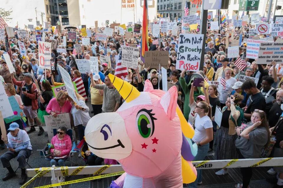 ‘No Kings’ protests draw thousands in the Pittsburgh area - NewsBreak