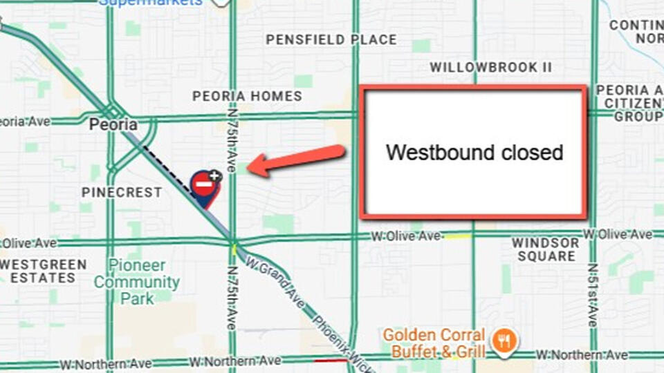 Part of US 60/Grand Avenue closed after serious crash in West Valley ...