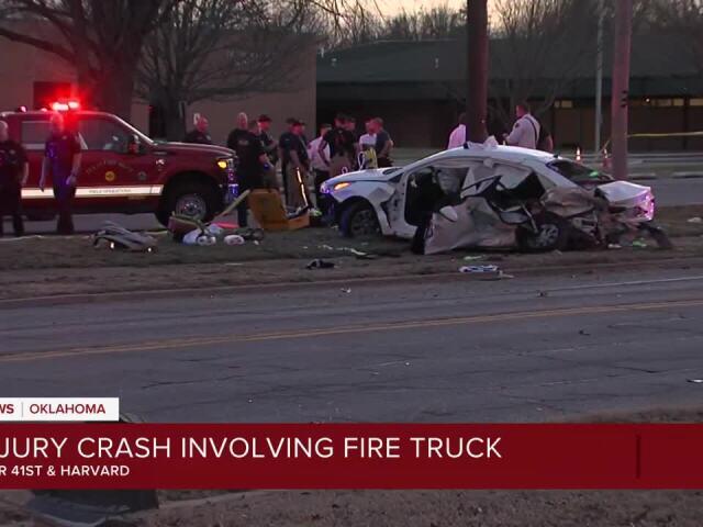 Driver charged with 5 counts of manslaughter in wreck with Tulsa firetruck