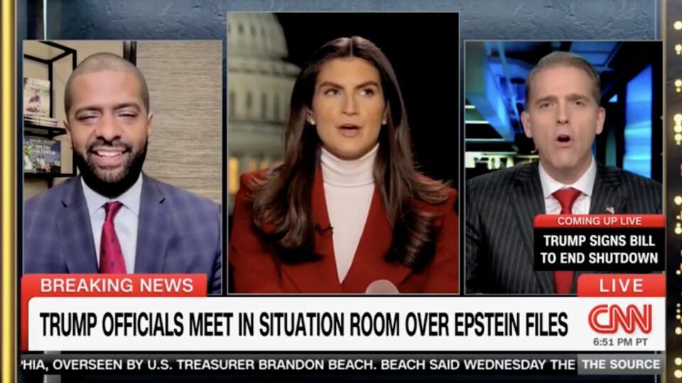 Scott Jennings Gets Laughed at for His Take on Trump’s Epstein ...