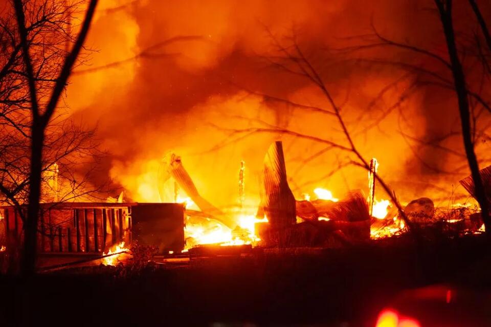 Massive fire destroys Montpelier lumberyard, fire truck - NewsBreak