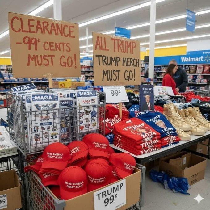 Fact Check: Photo Of Walmart Clearance Sale On All Trump Merch for 99 ...